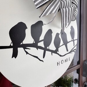 Birds on Branch Summer Door Hange, Farmhouse Neutral Door Hanger ...