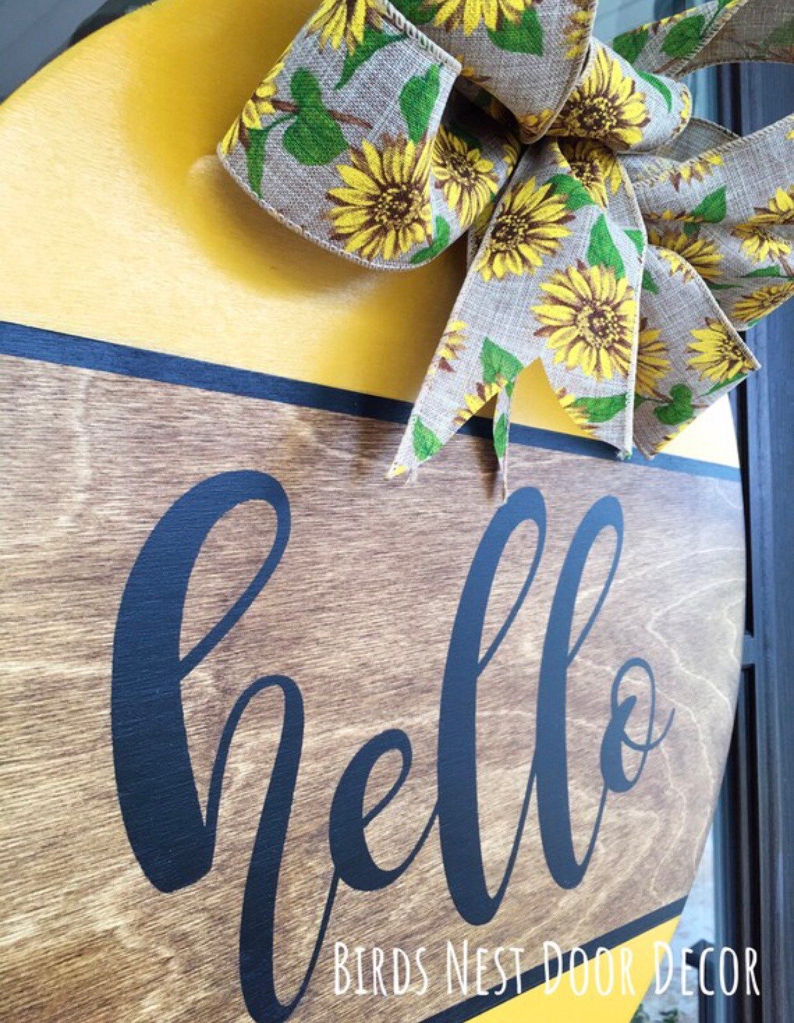 Sunflower Welcome Door Hanger Summer Door Hanger Farmhouse - Etsy