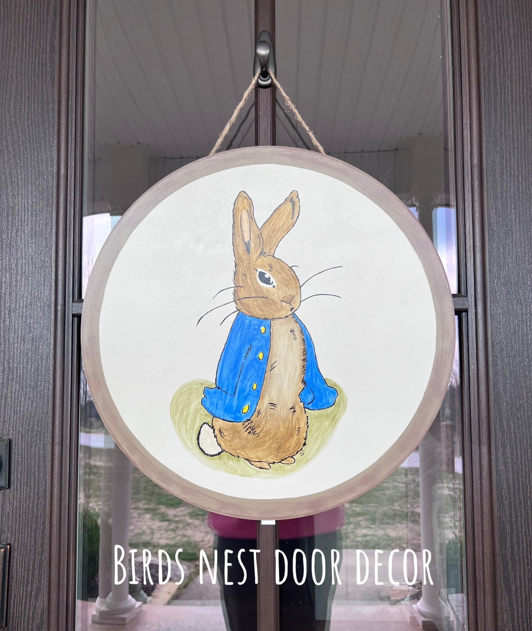 Spring Peter Rabbit Door Hanger Hand Painted Door Hanger - Etsy