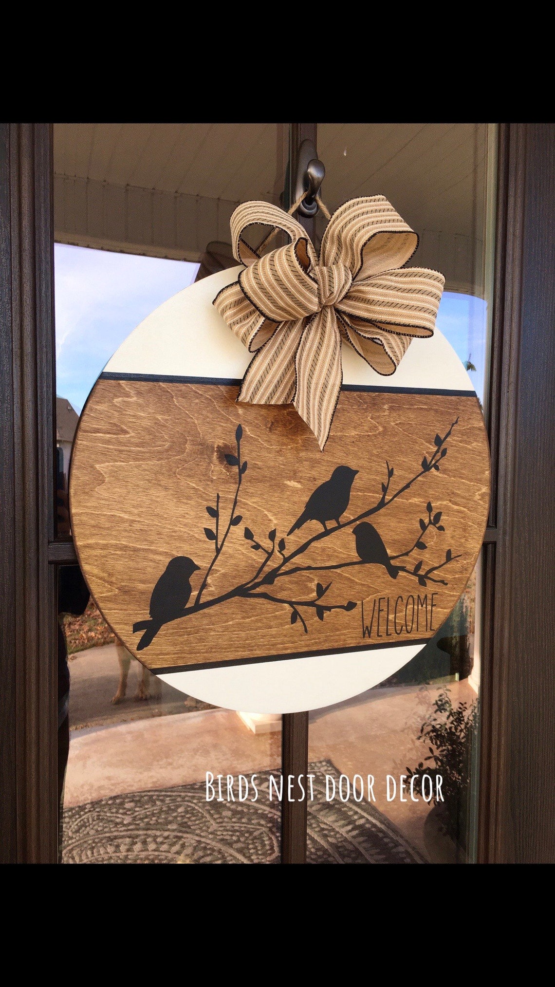 Farmhouse Birds on Branch Any Season Door Welcome Door Hanger - Etsy