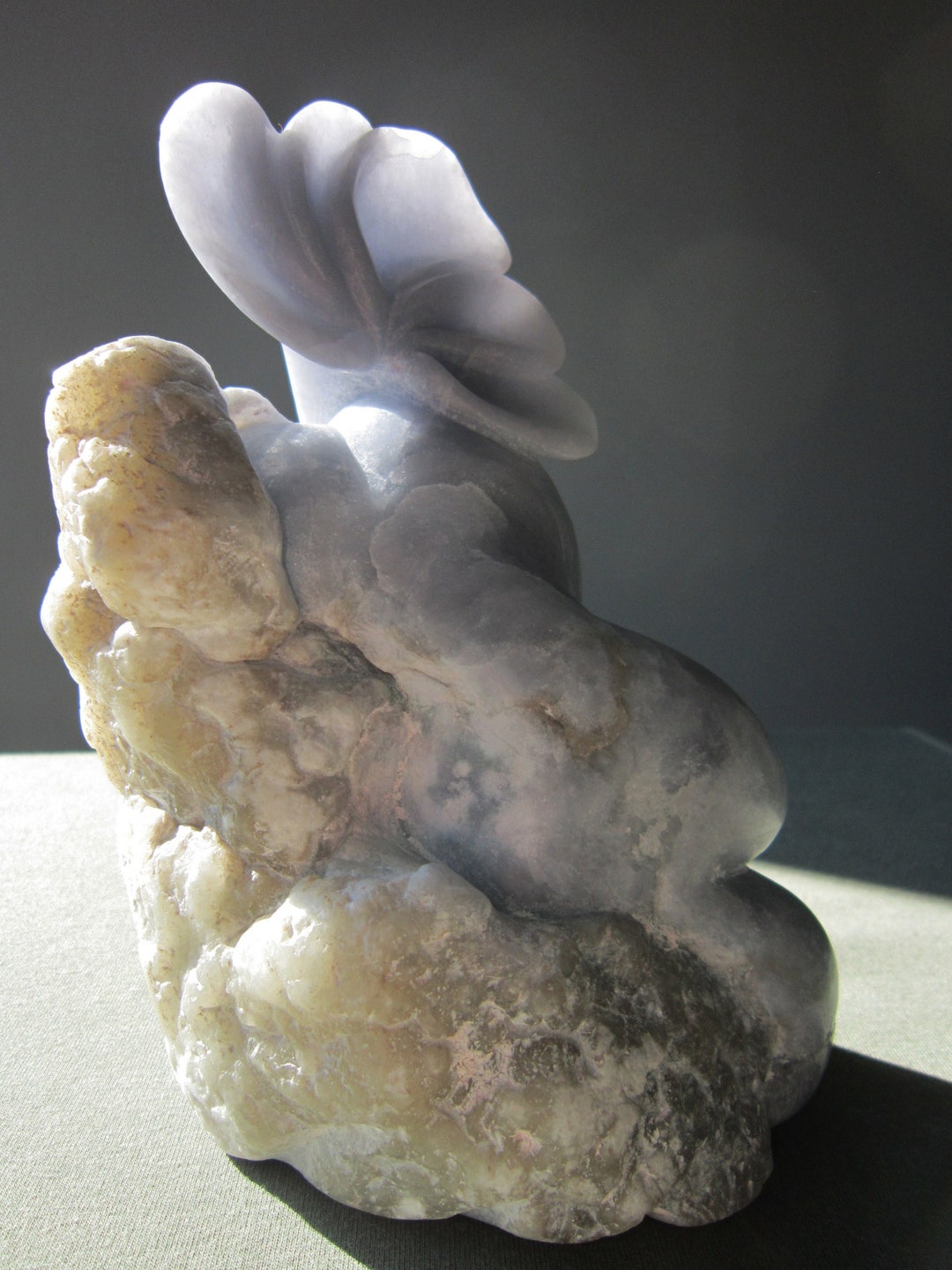 Mermaid Original Sculpture in Blue Alabaster by Anna Balivet - Etsy