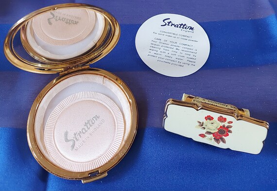 Boxed Stratton Powder Compact with Matching Lipstick … - Gem