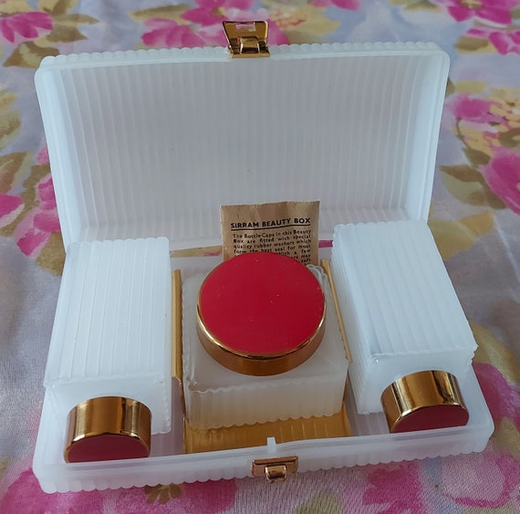 Vintage Sirram 'Beauty Box' Plastic Travel Vanity Ca… - Gem
