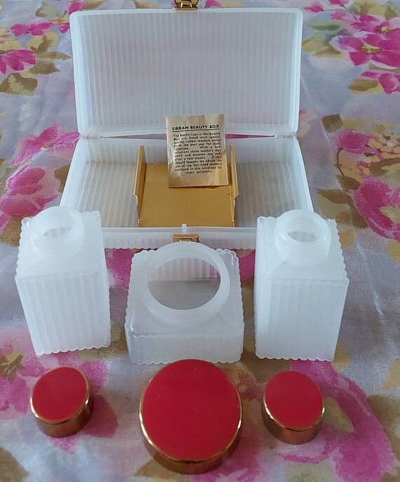 Vintage Sirram 'Beauty Box' Plastic Travel Vanity Ca… - Gem