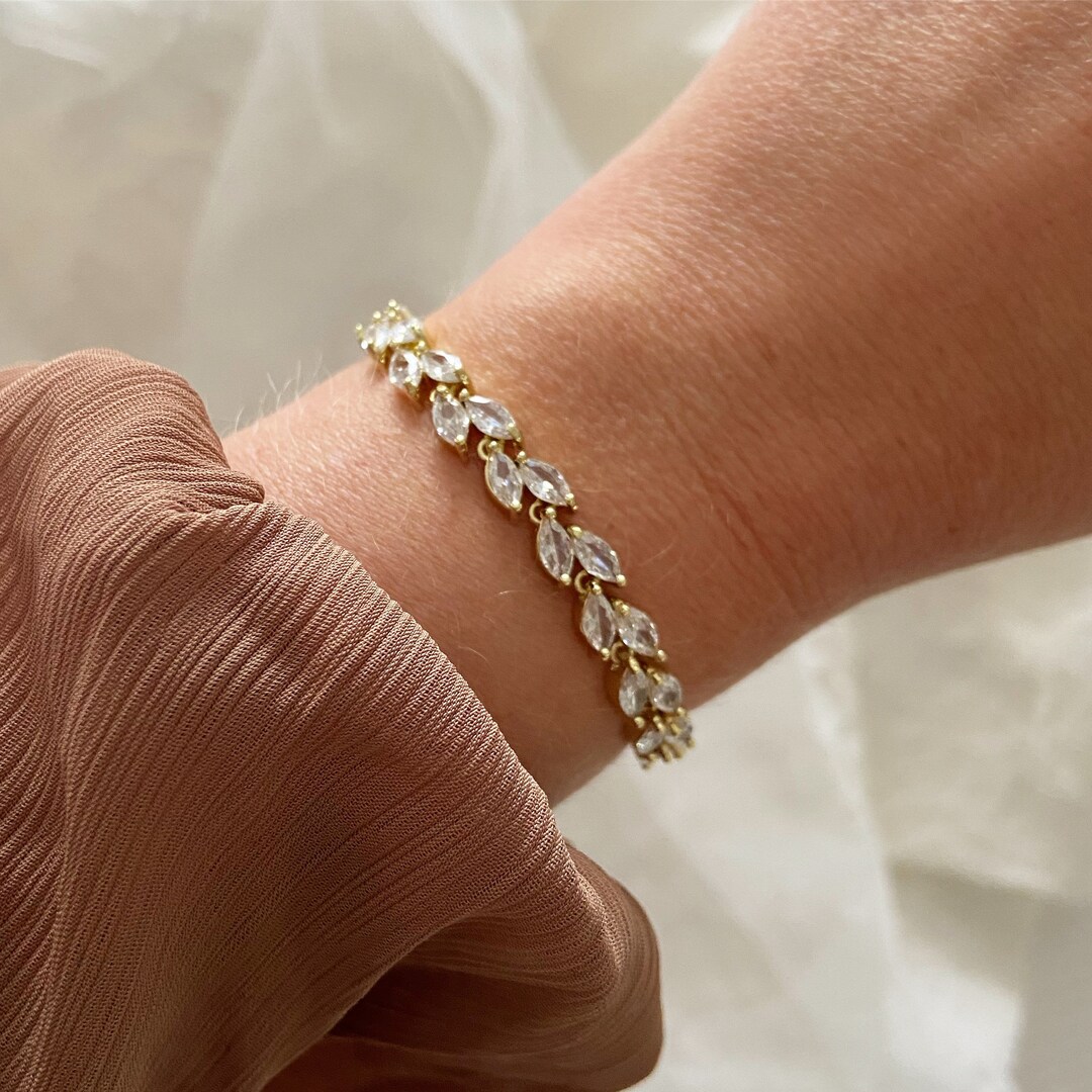 Amelia ~ Gold Wedding Bracelet for Bride, Occasion Jewellery ...