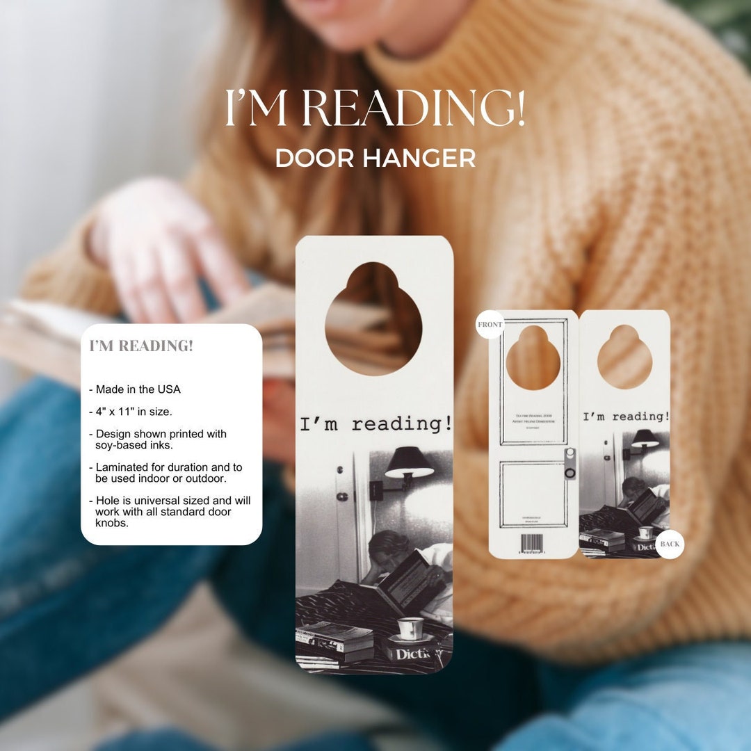 I'm Reading - Door Hanger - Etsy