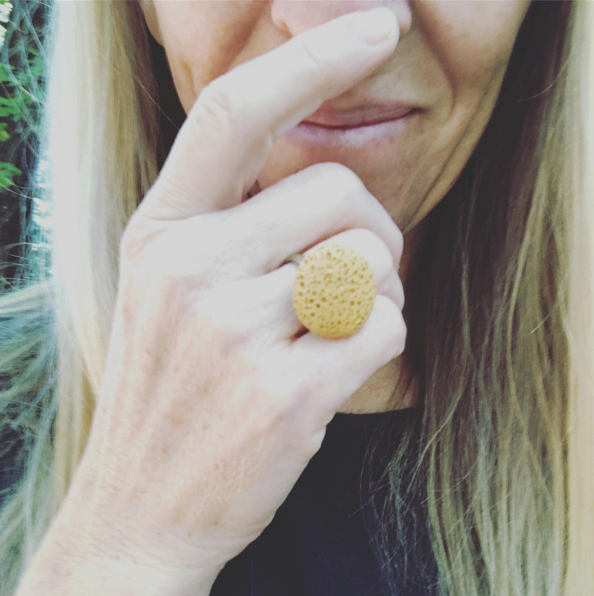 Lava Rock Essential Oil Ring - Etsy