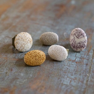 Lava Rock Essential Oil Ring - Etsy