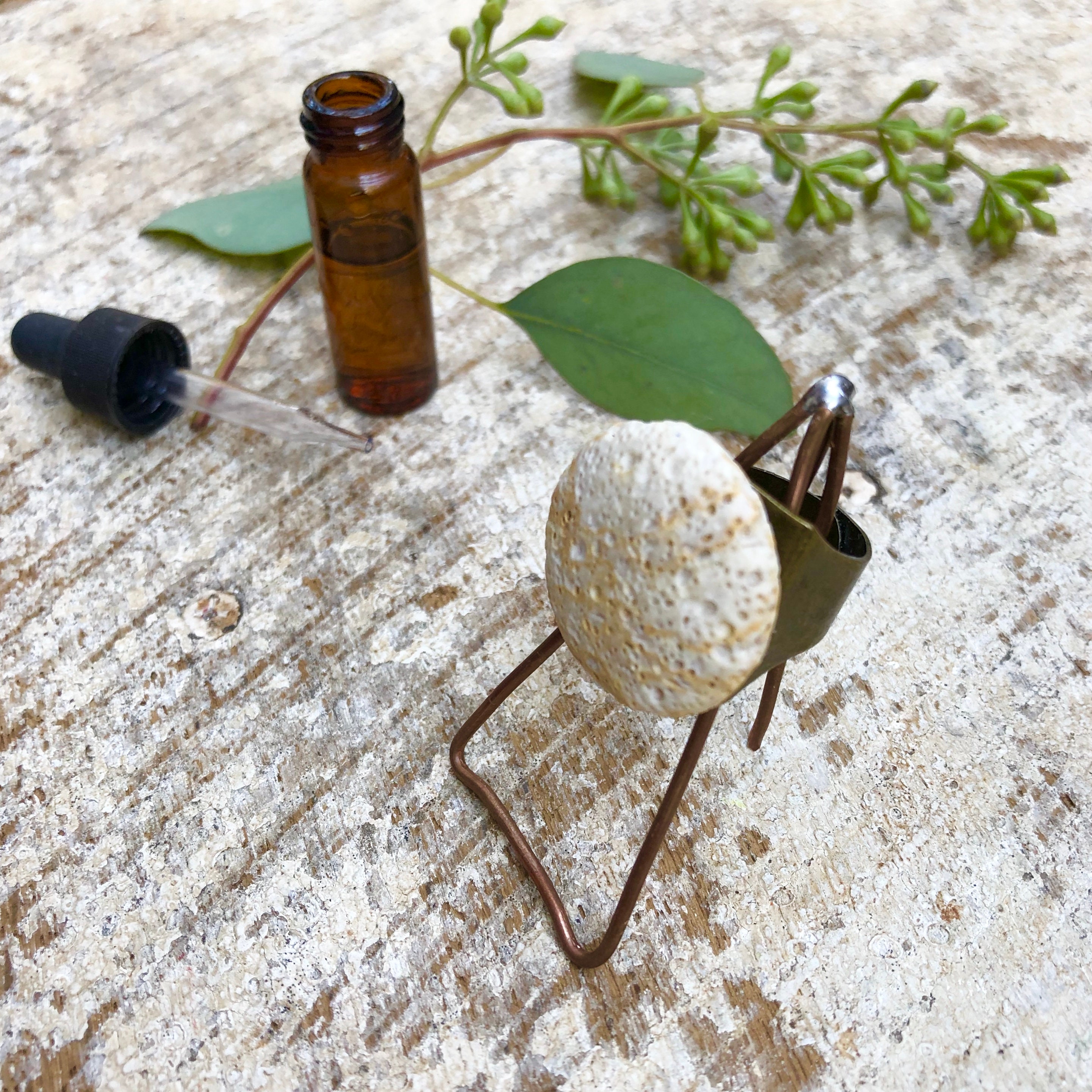 Lava Rock Essential Oil Ring - Etsy