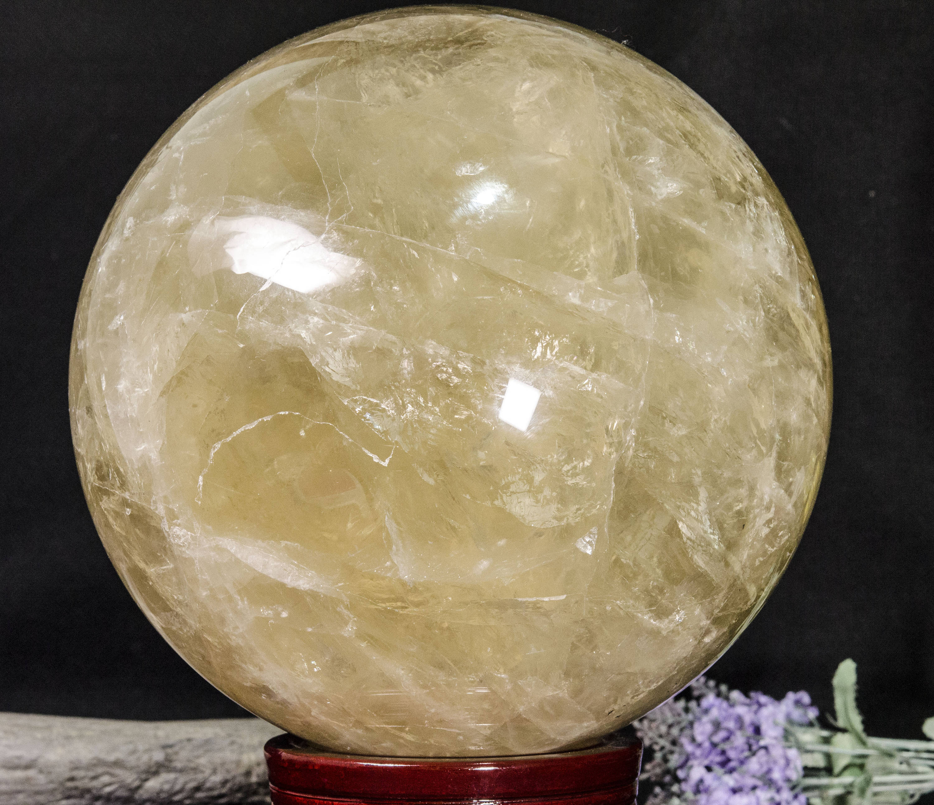 8.834ib Extra Large CITRINE Quartz Crystal Sphere on - Etsy