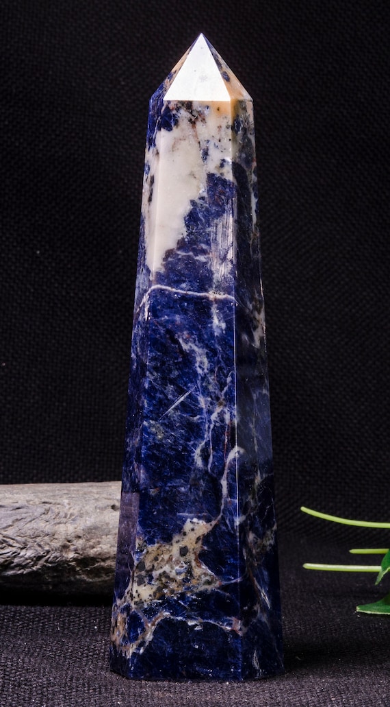 Home & Living Rocks & Geodes Natural Blue Sodalite Quartz Crystal Point ...