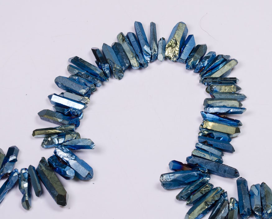 Golden Sheen Corn Flower Blue Raw Quartz Crystal - Etsy