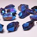 Blue Titanium Plated Quartz Points/natural Solar Quartz/narutal Crystal ...