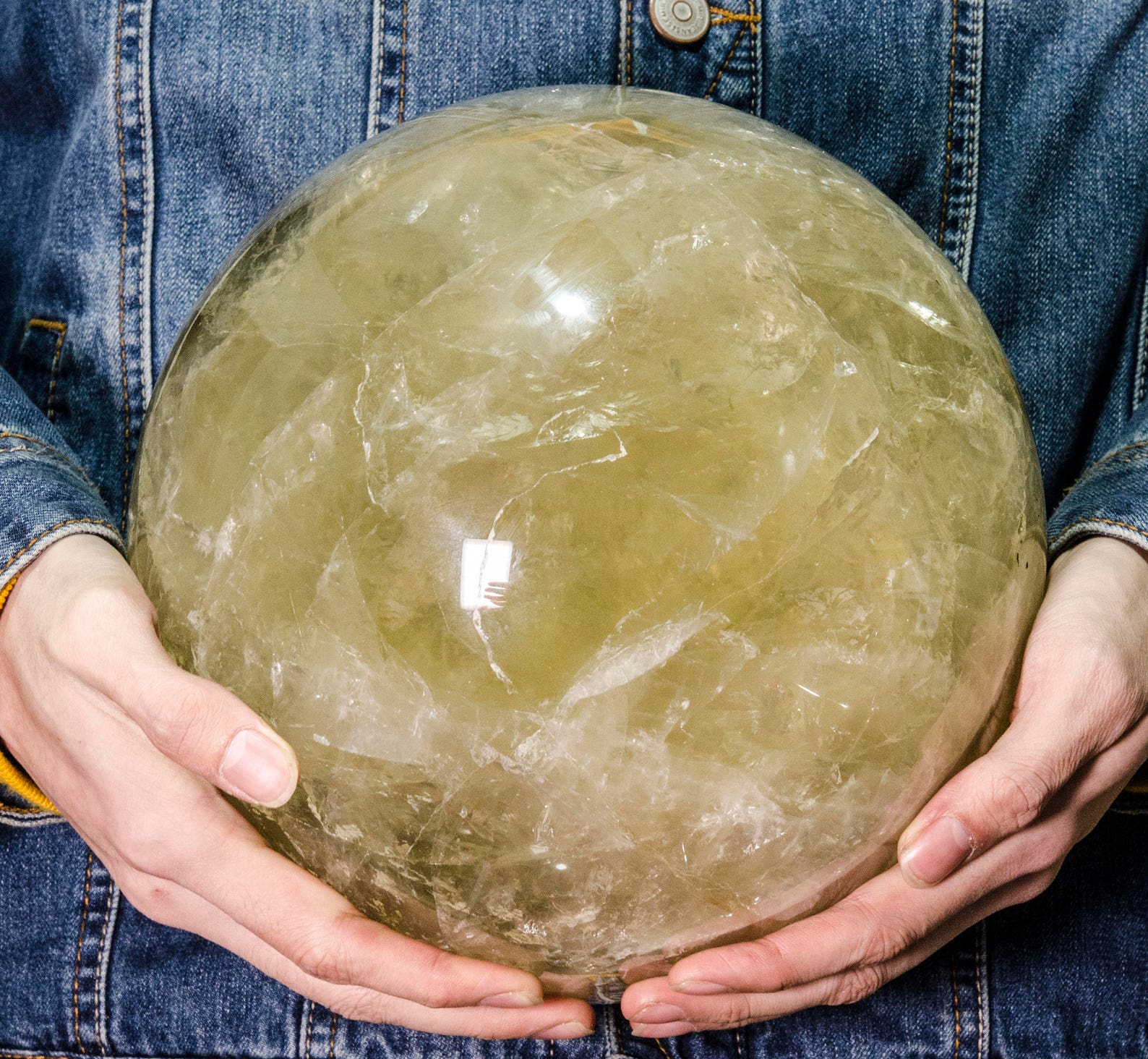 8.834ib Extra Large CITRINE Quartz Crystal Sphere on - Etsy