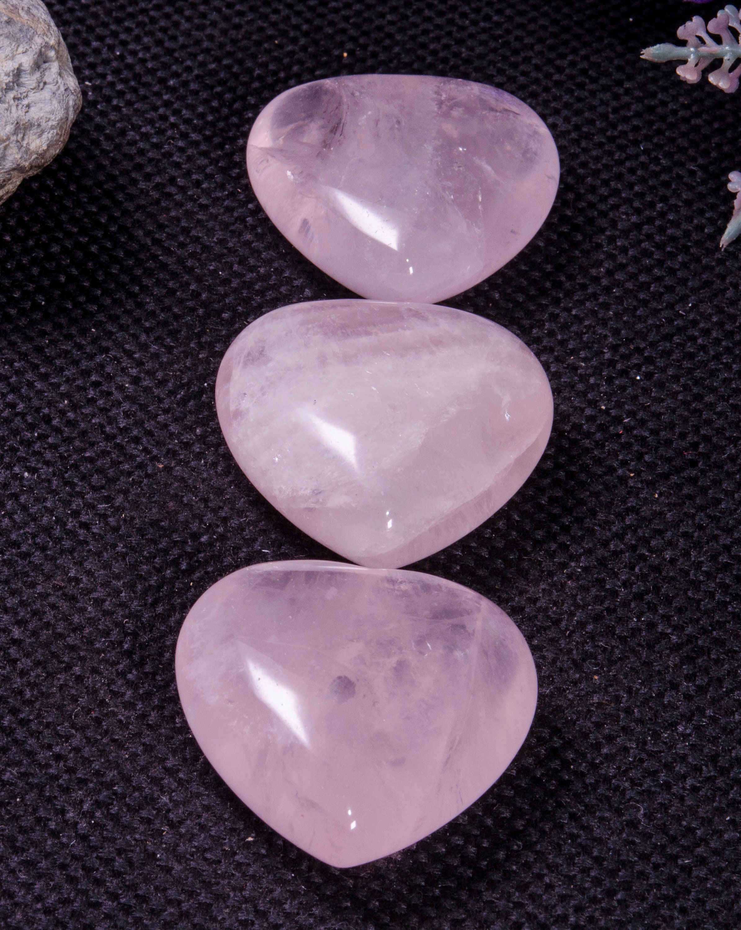 Clear Hand Carved Pink Stone Heart Shaped/pink Rose Quartz | Etsy