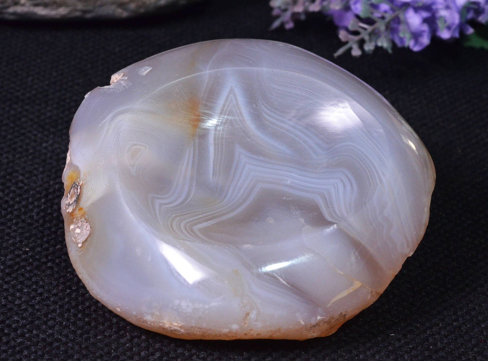 Best Polished Banded Agate Home Stone-ashtray/natural Colorful | Etsy