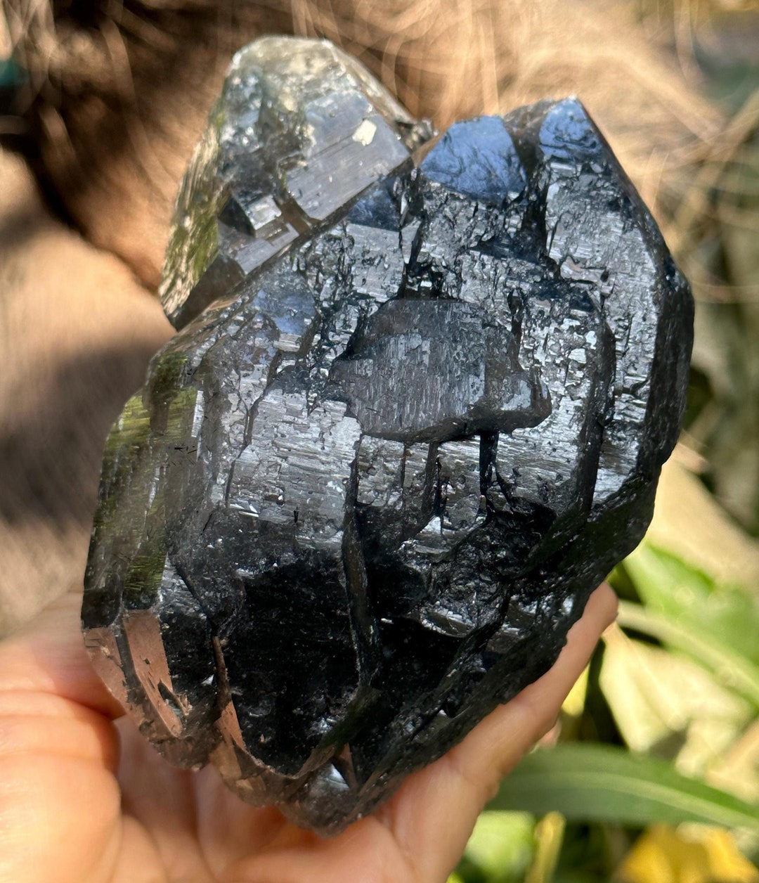 Rare Natural Double Terminated Elestial Quartz Crystal With Blue ...