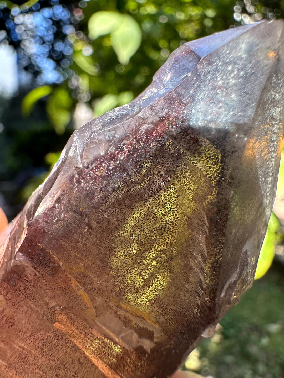 Rare Shining Skeletal Strawberry Quartz Crystal/double Crystal/limonite ...