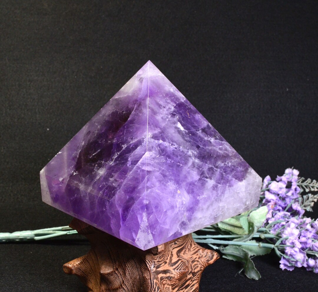3lbs Large Amethyst Pyramid/natural Ametrine Crystal Pyramid/purple ...