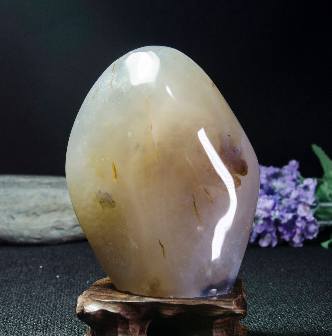 Extra Large Best Natural Polished Agate Slice Home Stone/gray - Etsy