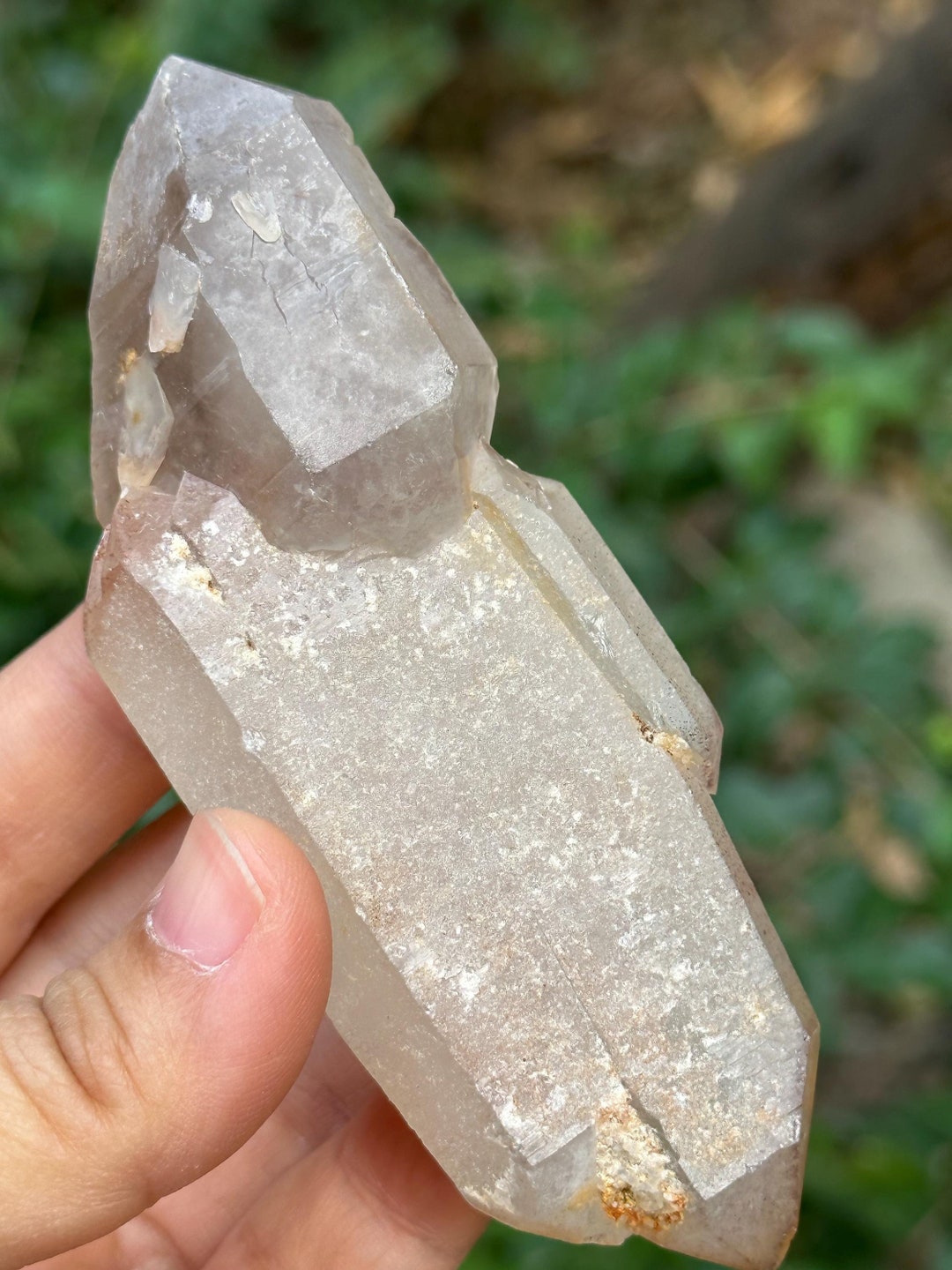 Rare Double Terminated Scepter Quartz Clearsmoky Crystal/energy Quartz ...