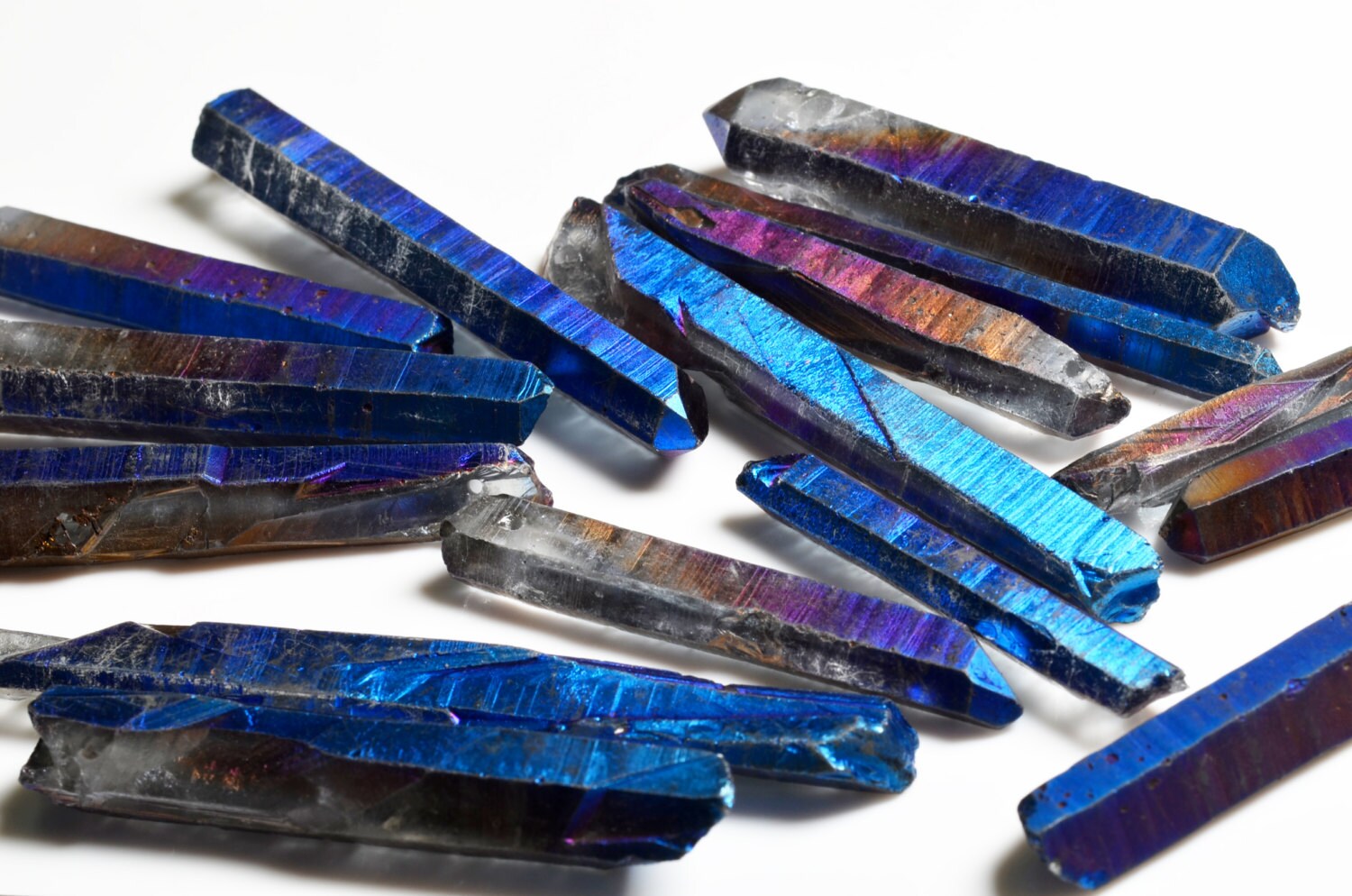Titanium Aura CRYSTAL Points/natural Solar Quartz /CRYSTAL - Etsy