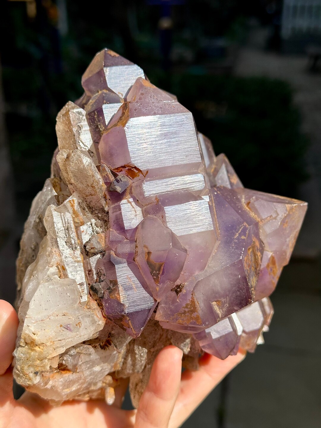 5.7 Lbs Natural Large Double Terminated Twins Amethyst Grow With Quartz ...