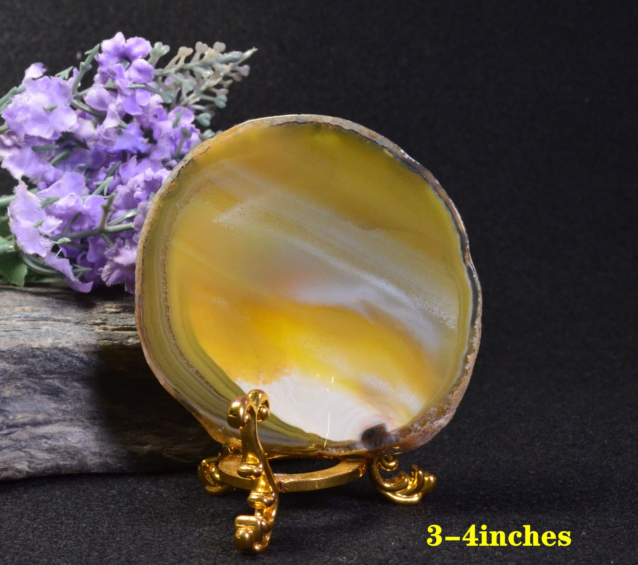 Top Drilled Raw Agate Slices1.251.522.534 - Etsy
