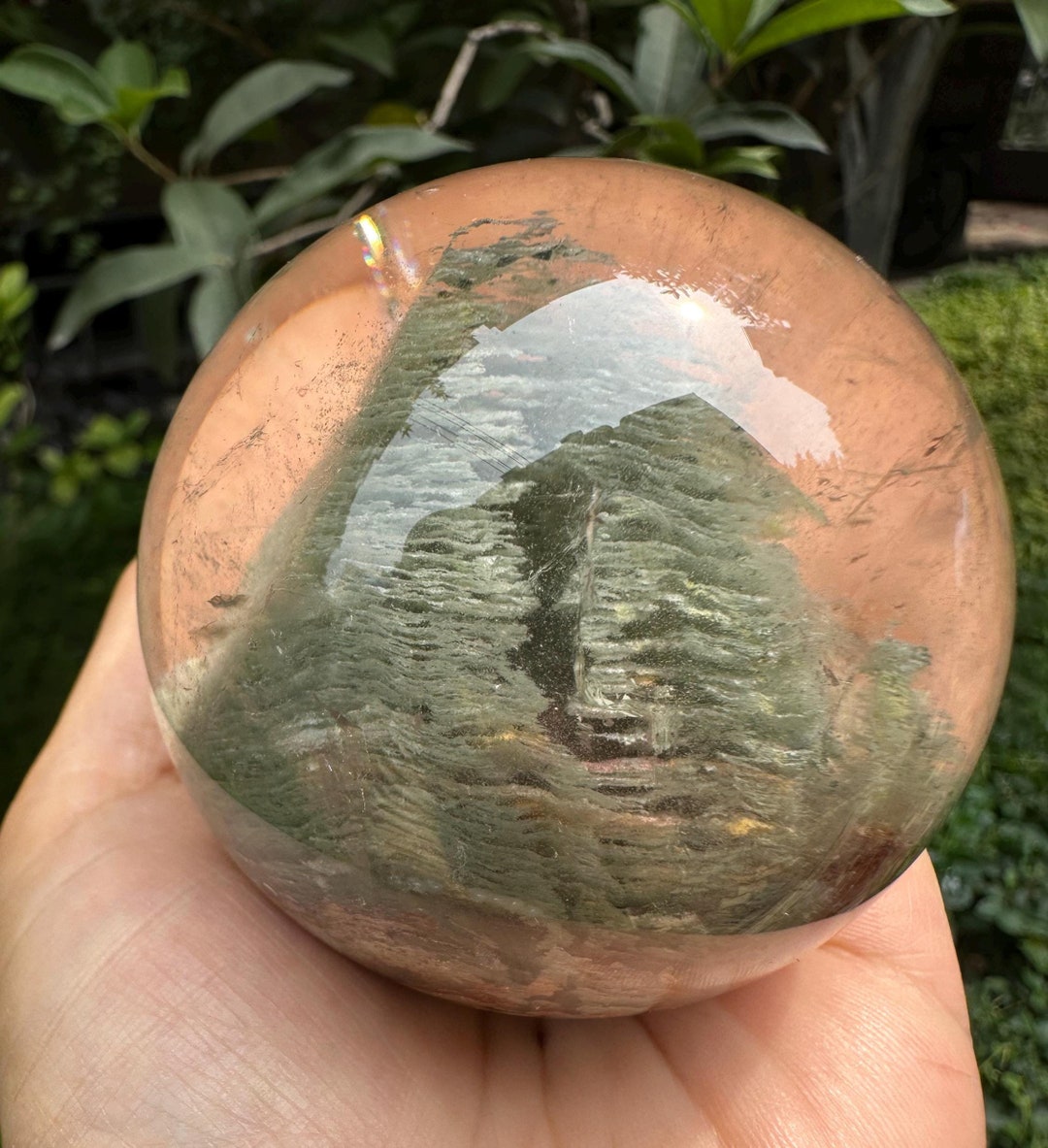 2.6" Large Clear Green Phantom Chlorite Included in Quartz Crystal ...
