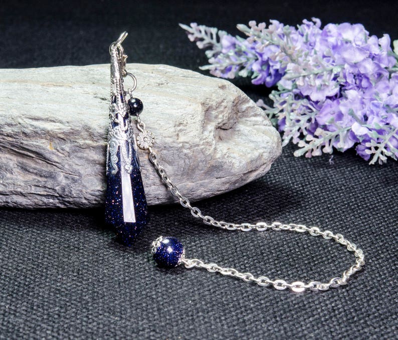 AAAAA Blue Gold Sandstone Crystal Pendulum/dowsing Tool | Etsy