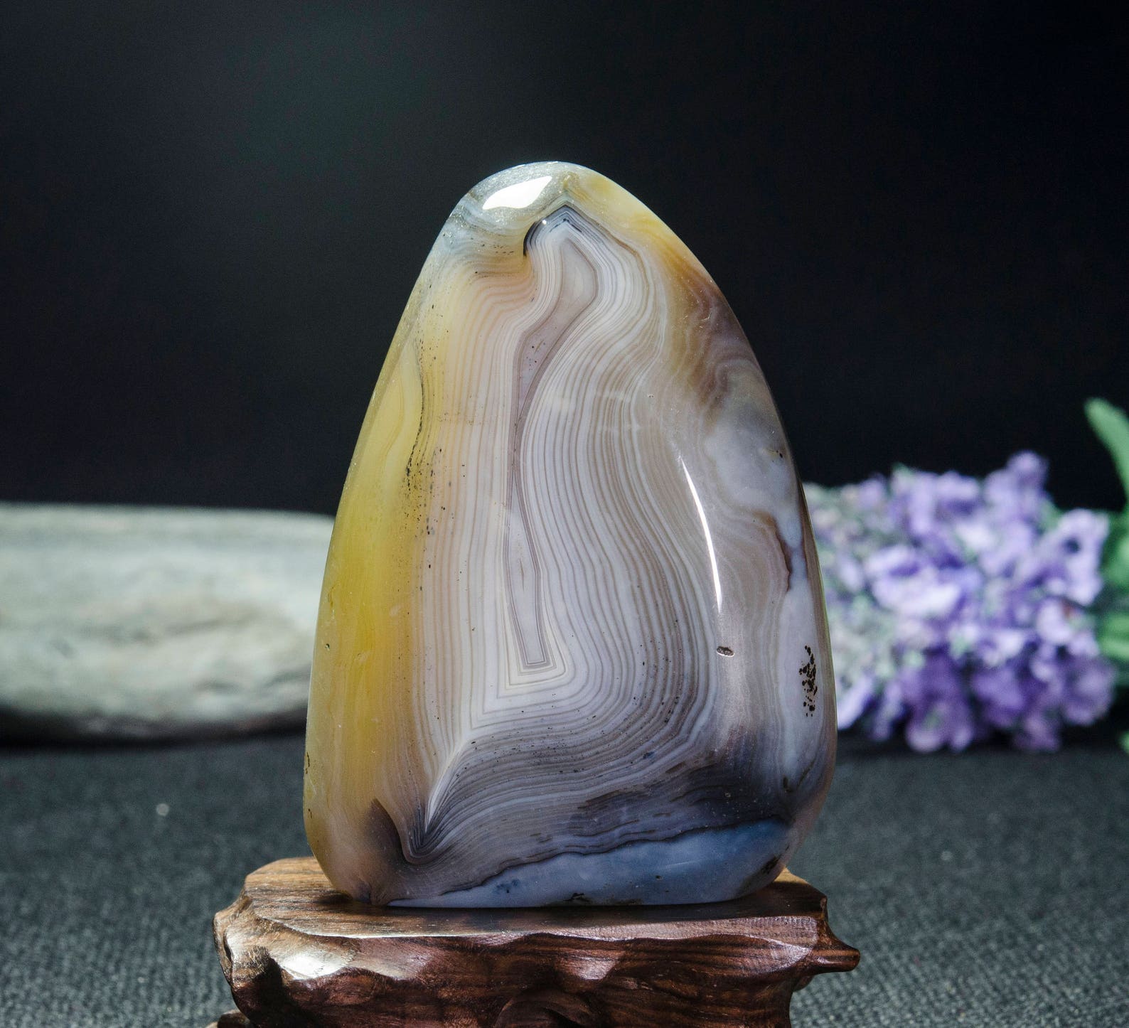 Best Natural Beautiful Carved Agate Geode Slice Home | Etsy