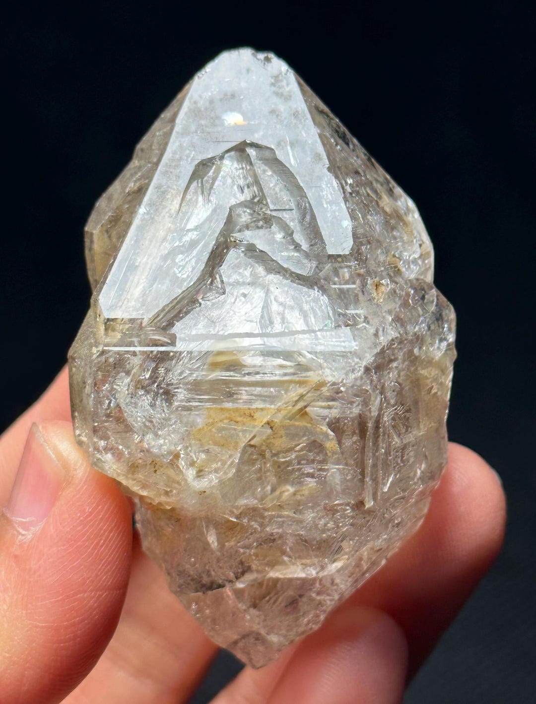 Himalayan Double Terminated Rainbow Fenster Skeletal Enhydro Quartz ...