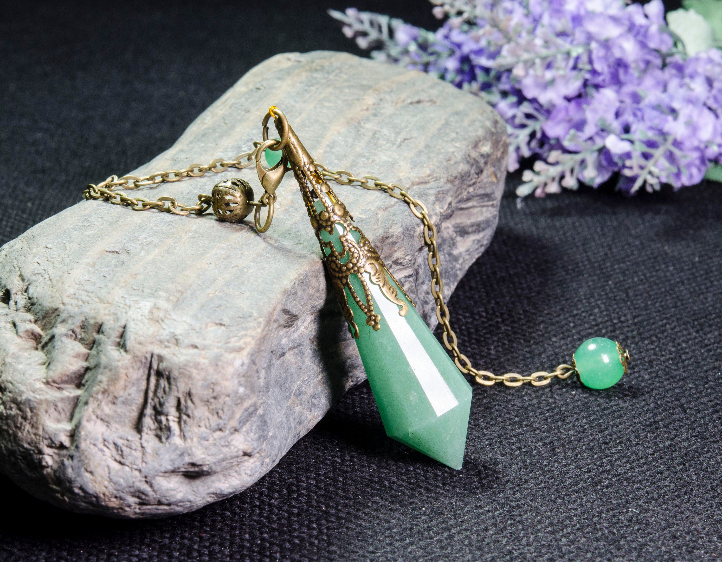 AAAAA Green Aventurine Crystal Pendulum/dowsing Tool for - Etsy