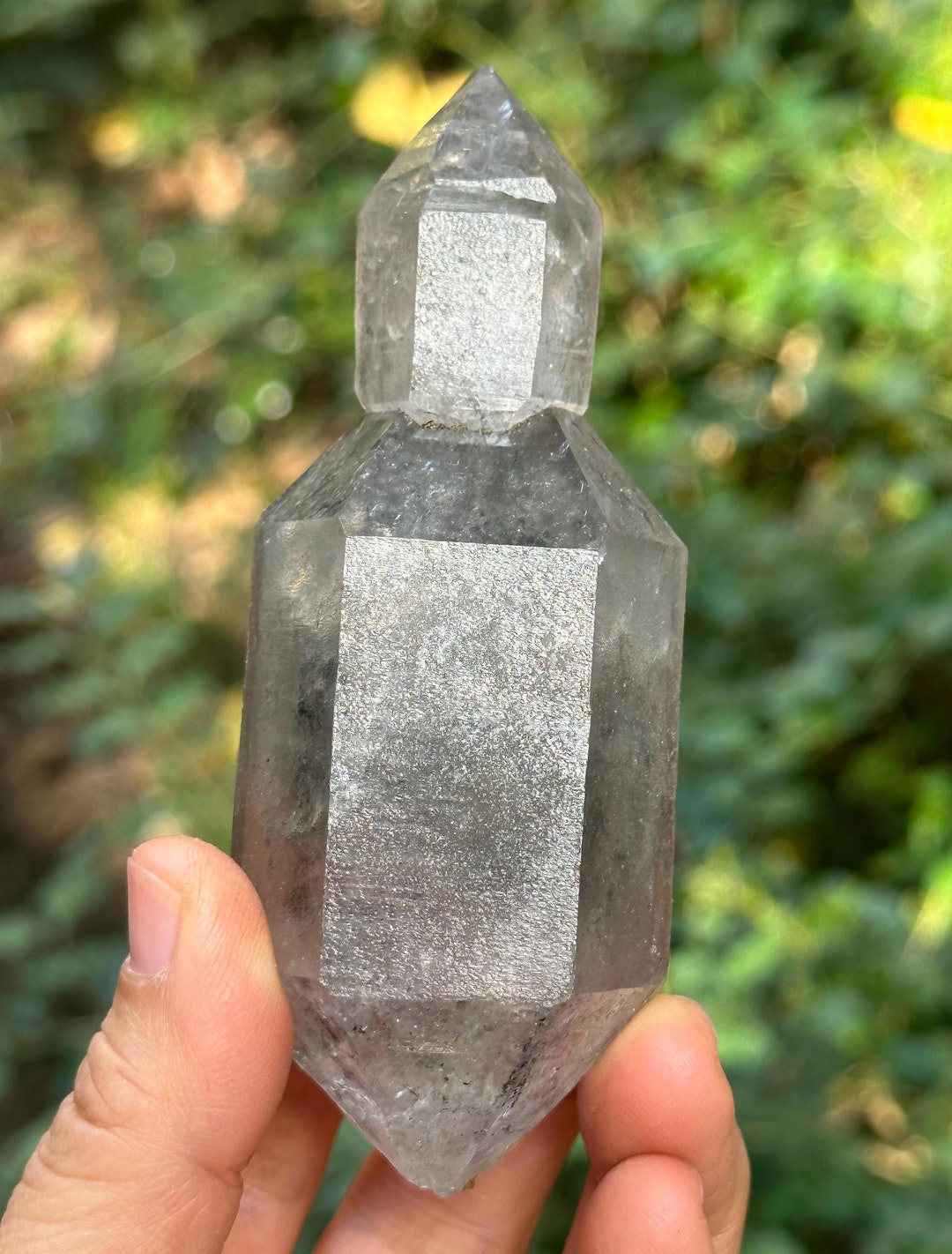 Rare Natural Connective Quartz Crystal/double Terminated Enhydro ...