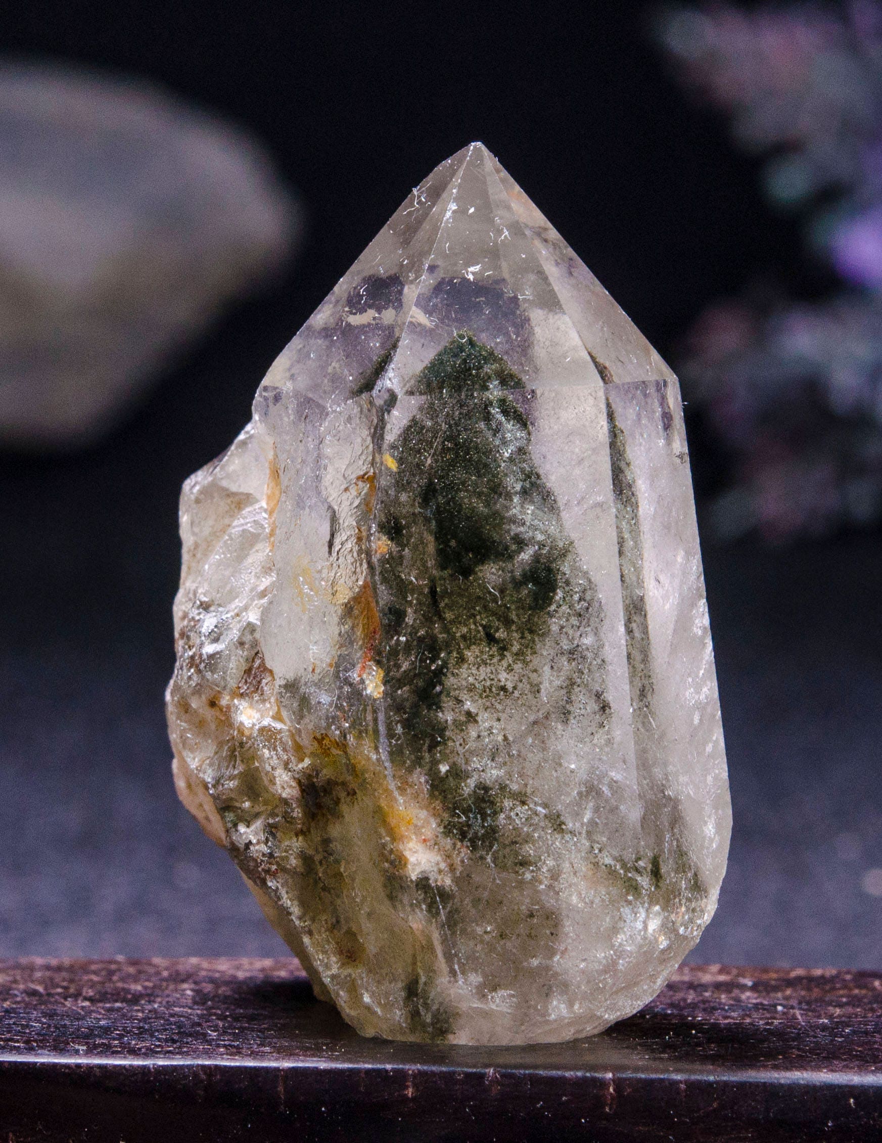 Natural Dark Green Phantom Quartz Tower/Included Garden | Etsy