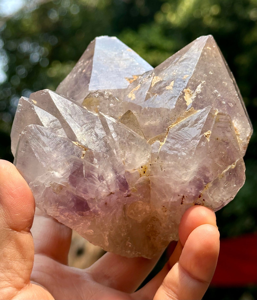 Natural Raw Super Seven Amethyst Quartz Cluster With Purple Pyramid ...