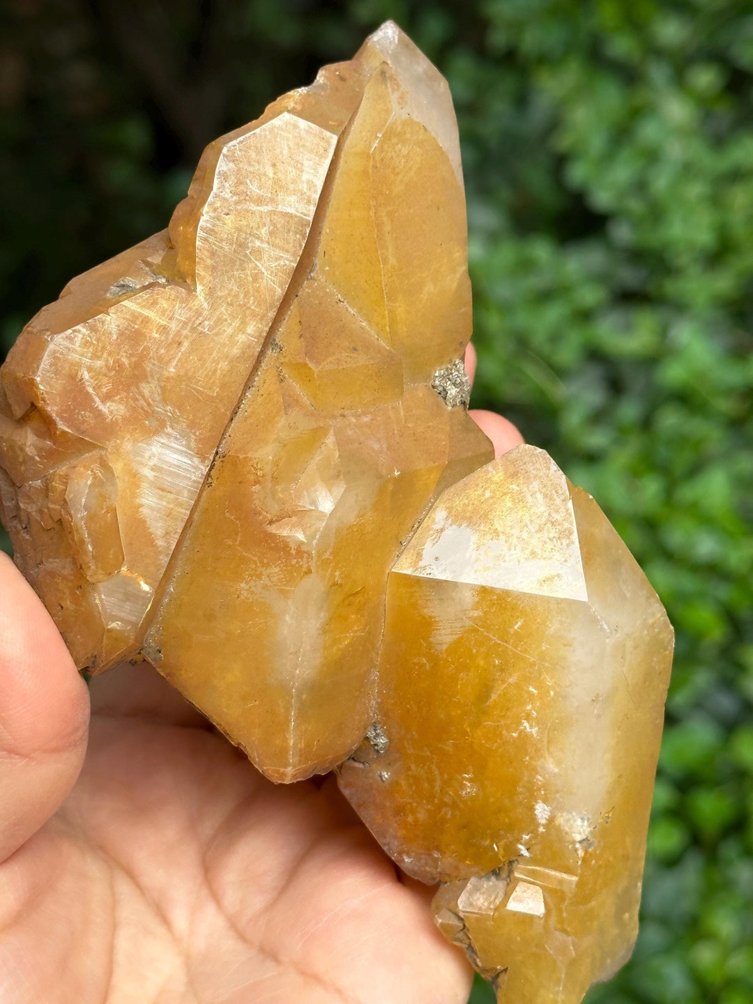 Golden Himalayan Quartz Double Terminated Aura Crystal/tibet Energy ...