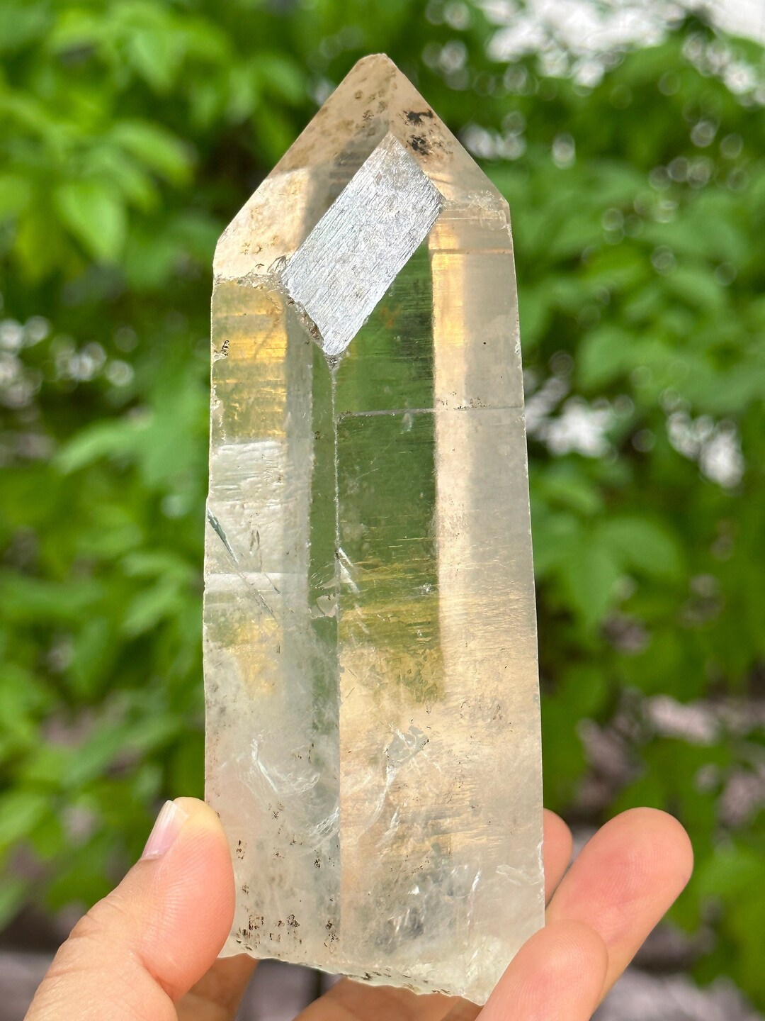 Perfect Clear Time Links Quartz Lemuria Seed Crystal Point/meditation ...