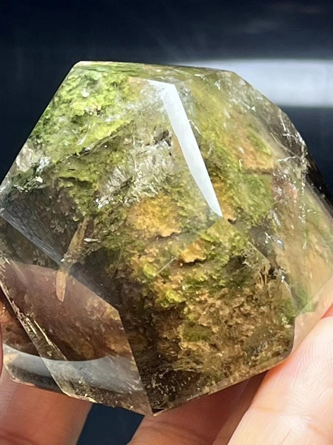 Rare Natural Phantom Quartz Crystal Point/green Phantom - Etsy