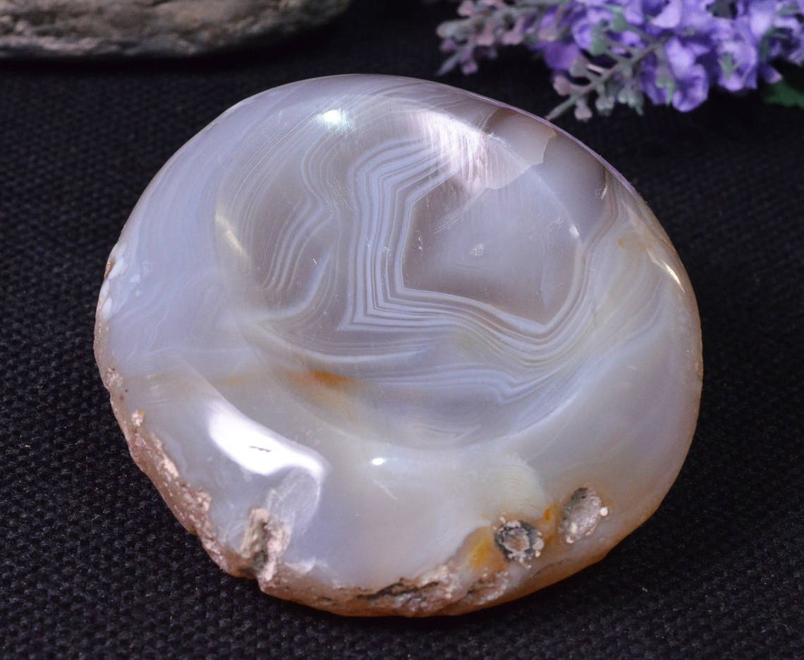 Best Polished Banded Agate Home Stone-ashtray/natural Colorful - Etsy