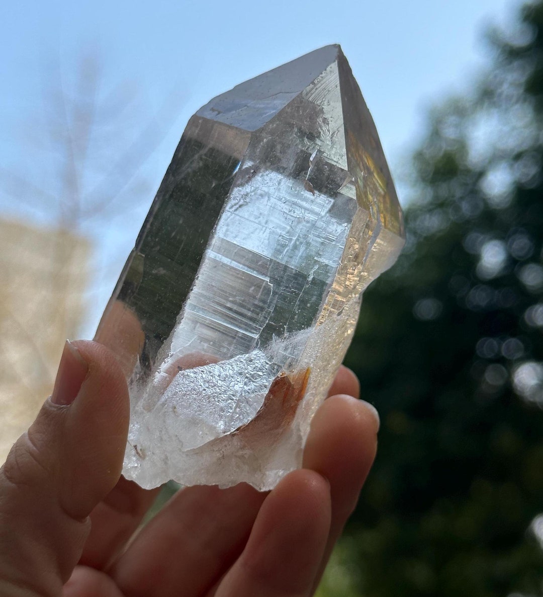 Clear Himalayan Single Solar Quartz Crystal/mosaic Crystal/energy/reiki ...
