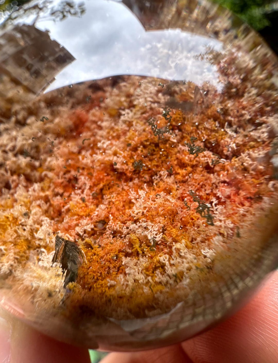 Natural Clear Colorful Phantom Quartz Crystal Sphere/chlorite Inclusion ...