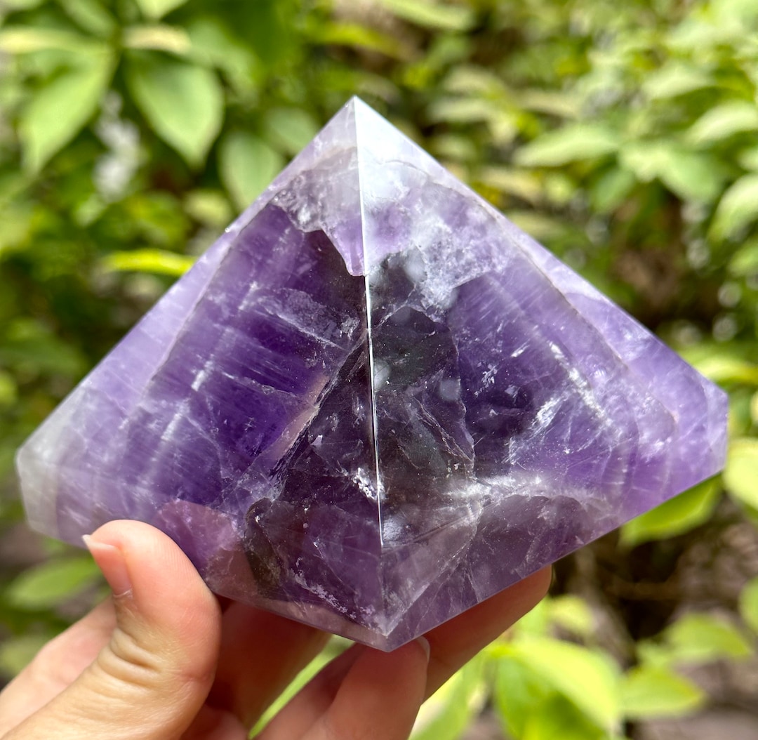 Big Sale an Amethyst Pyramid With a Bit Flaws/big Amethyst Pyramid ...