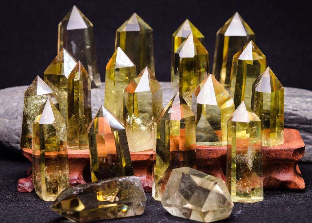 Best Natural Clear Citrine Crystal Quartz Point Tower/yellow - Etsy