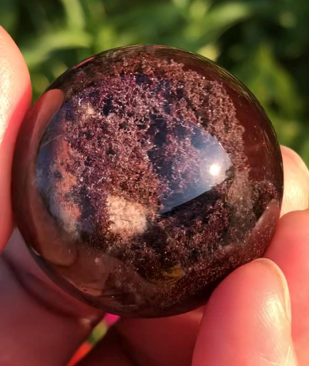 Clear Purple Phantom Quartz Crystal Sphere/inclusion Quartz Ball ...