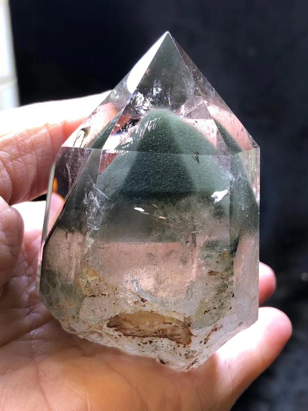 Natural Green Phantom Pyramid Quartz Tower-polished/included - Etsy