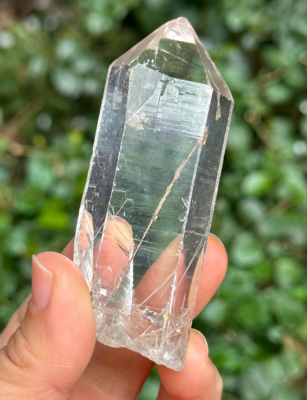 Clear Himalayan Rutile Single Solar Quartz Crystal/tourmaline Included ...