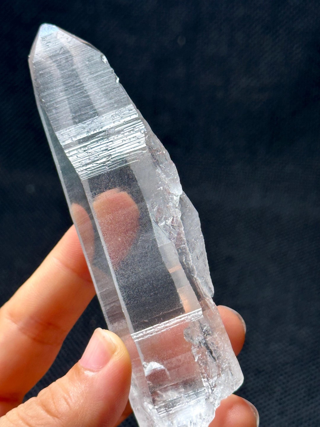 Clear Lemurian Seeds Quartz Muzo Blue Needles Knife Crystal Point With ...