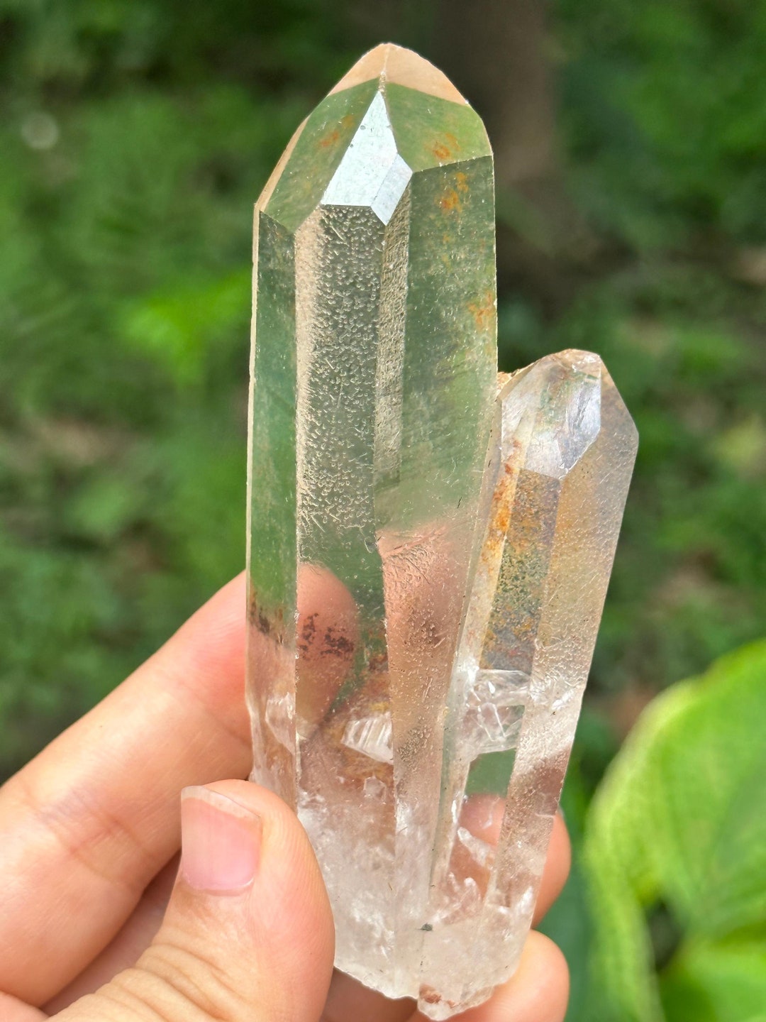 Clear Record-keeper Crystal Twins Quartz Crystal Cluster/time Links ...