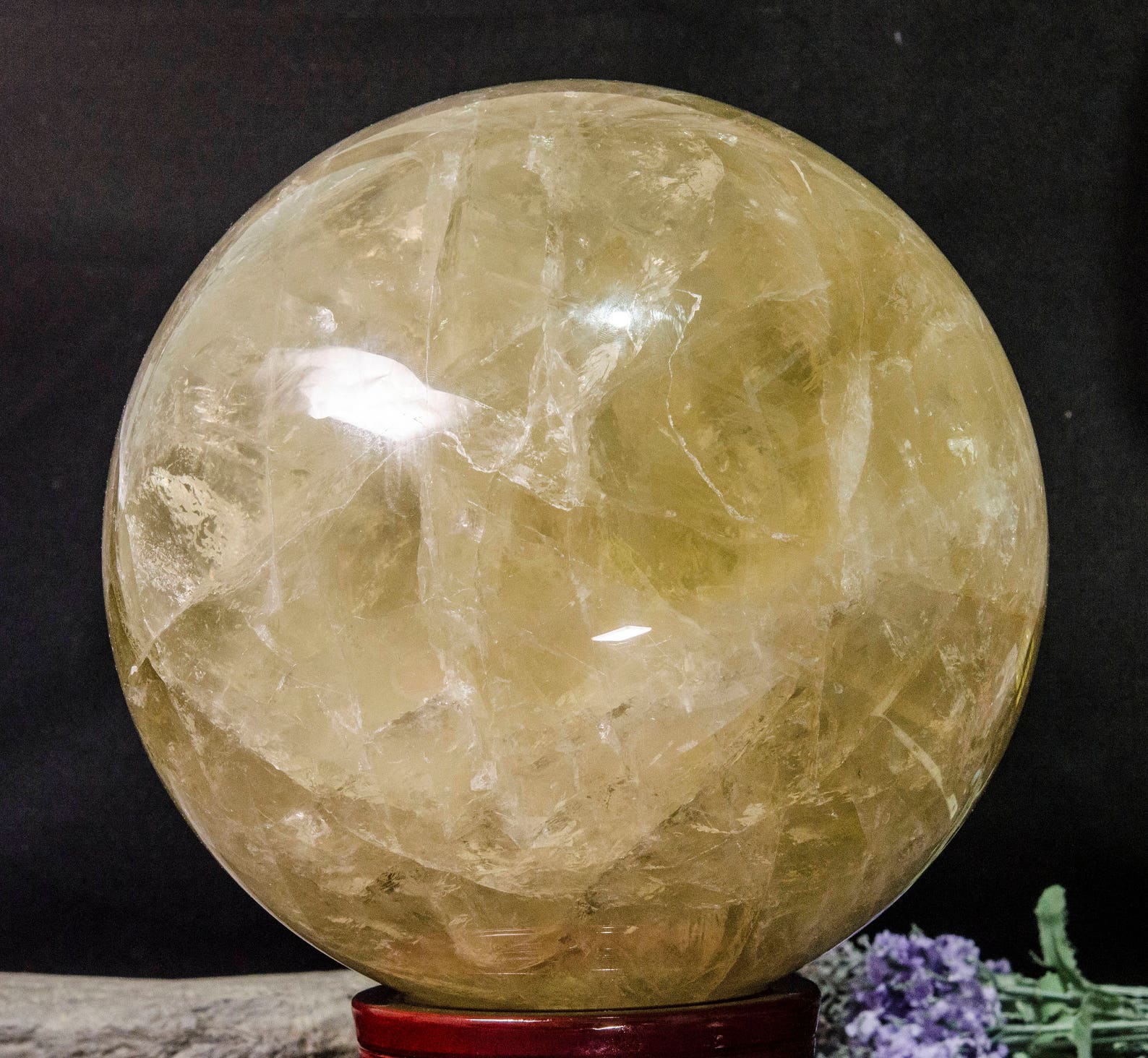 8.834ib Extra Large CITRINE Quartz Crystal Sphere on - Etsy